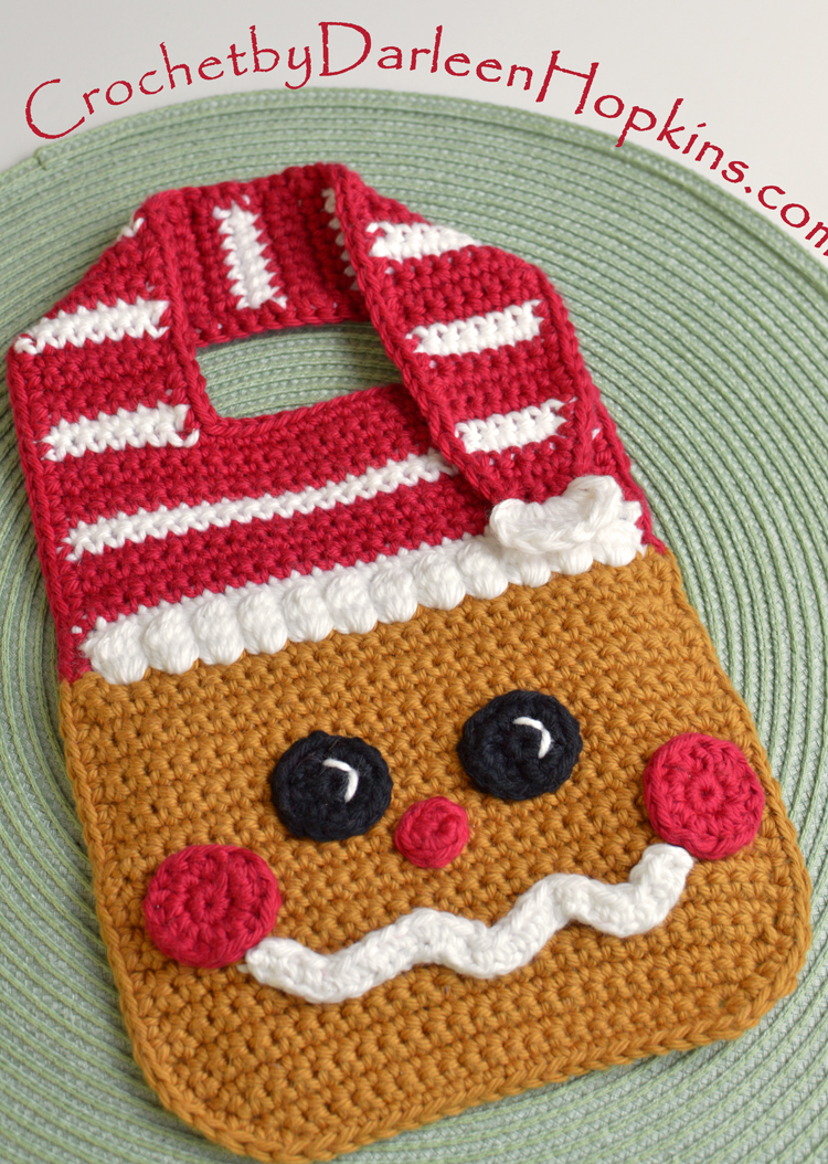 Bib-Gingerbread Baby | Crochet By Darleen Hopkins